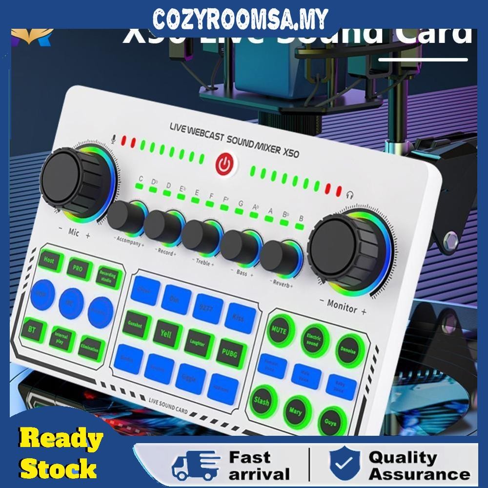 [Anifcas.my]X50 Live Sound Card DJ Mixer Professional Audio Mixer Live ...