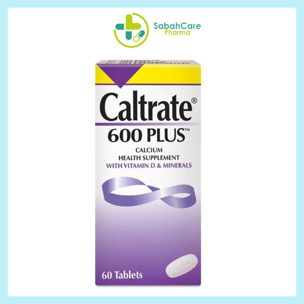 SABAHCARE CALTRATE 600 PLUS TABLET 60'S (CALCIUM CARBONATE 600MG ...