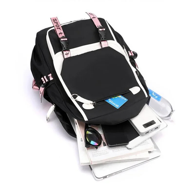 Demon Slayer Kanroji Mitsuri Backpacks Teenarges Schoolbag Anime USB ...