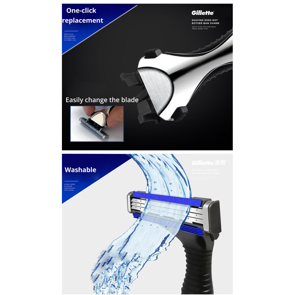 Gillette Sensor Excel Men's Razor Blades Double Edges Replacement Heads ...