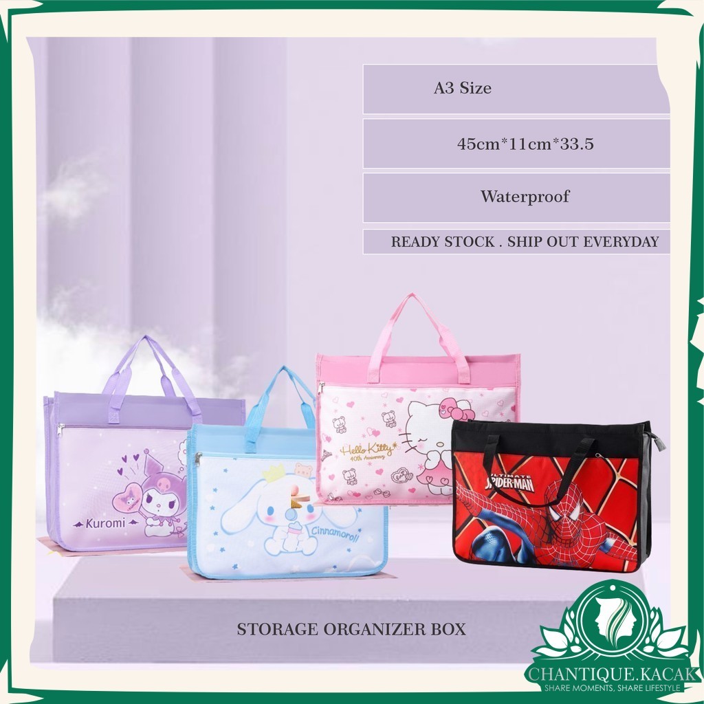 CK 45cm Lukisan Beg Budak Lelaki Perempuan Kapasiti Besar Corak Karton ...