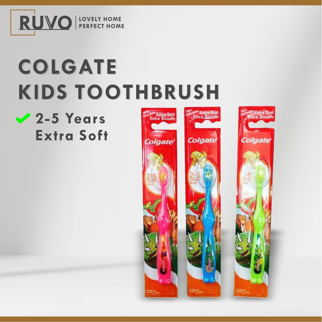 COLGATE Kids Dinosaur Toothbrush 2-5 Years Extra Soft Random Colour ...