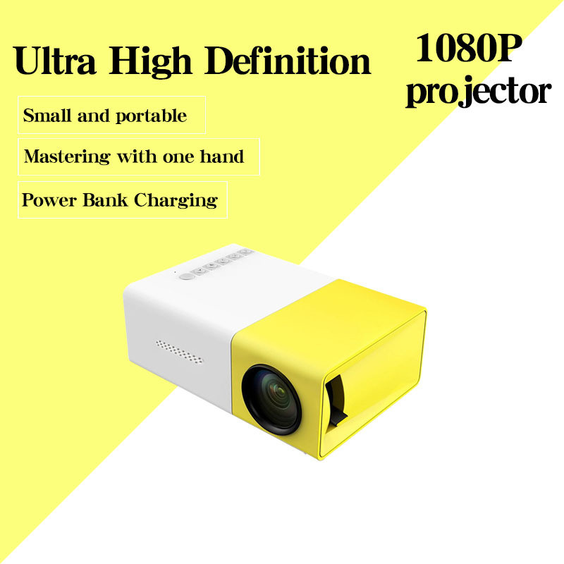 YG300 Projector YG310 LED Home HD Projector Miniature HD 108 0P Yellow ...