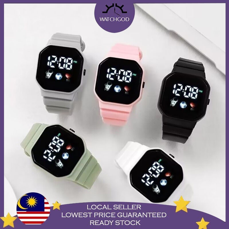 [🔥WATCHGOD PROMO🔥] Japan Fashion Style Unisex Digital LED Men Women Student Watch Watches Jam ...
