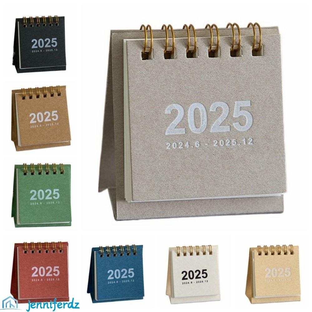 JENNIFERDZ Mini Desktop Calendar, Simple Portable 2024-2025 Calendar ...