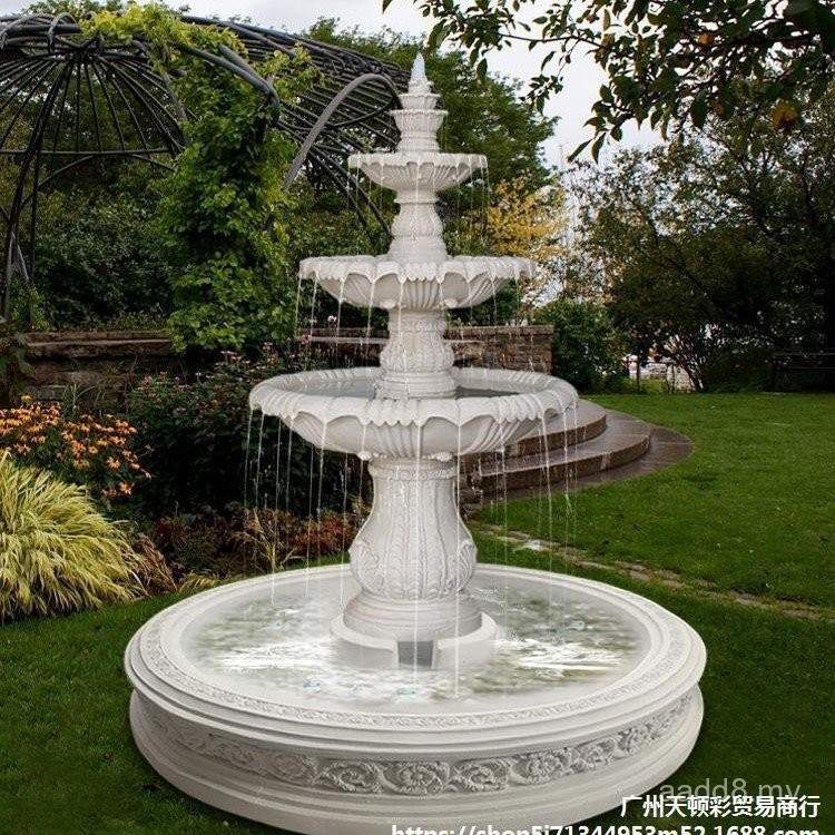 Air pancut air mengalir gaya Eropah halaman rumah luaran taman kolam ...