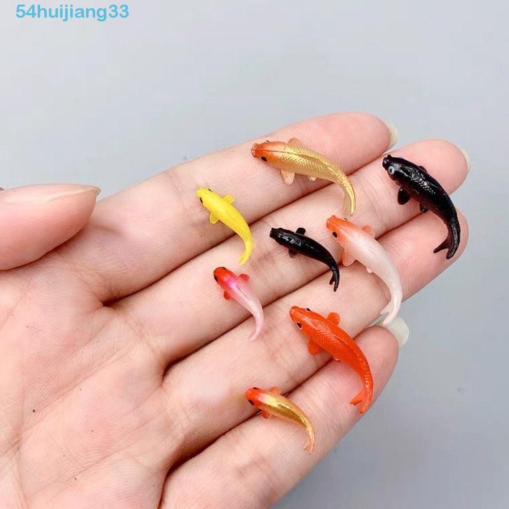 HUIJIANG Fish Tank Ornament, Soft Handmade Goldfishes Models, 3D ...