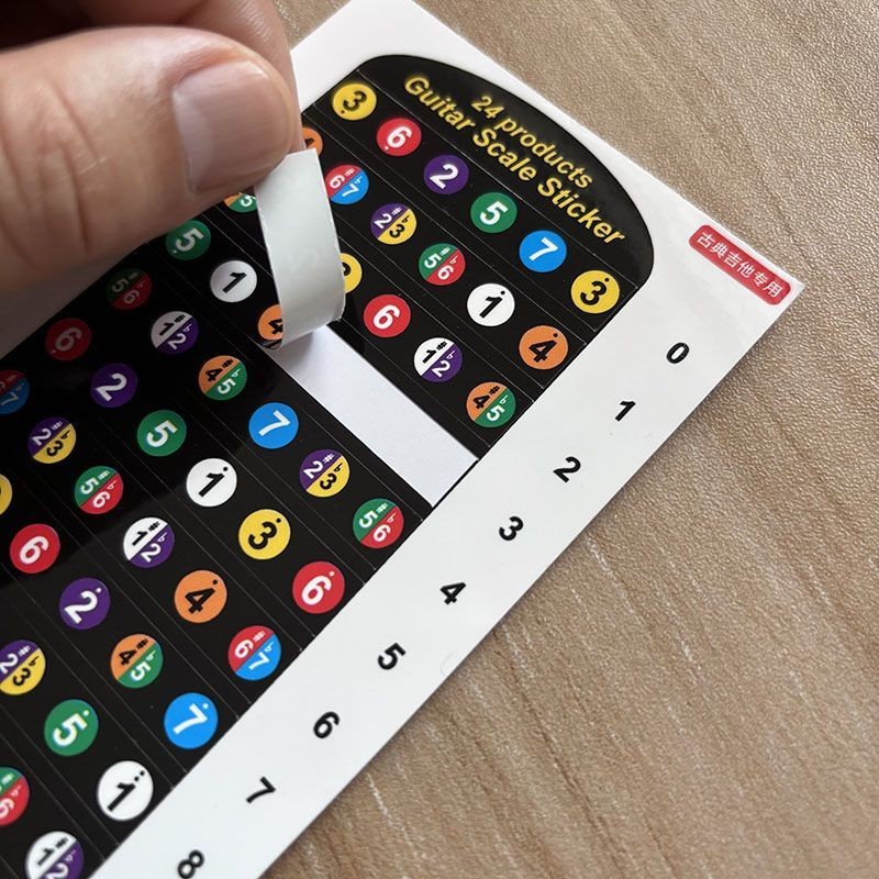 Classical Guitar Scale Stickers 130cm Guitar Fingerboard Location Chart ...