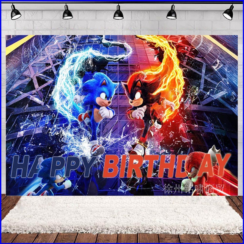 BX Anime Sonic Game Theme decoration Celebrate birthday Party Photo ...