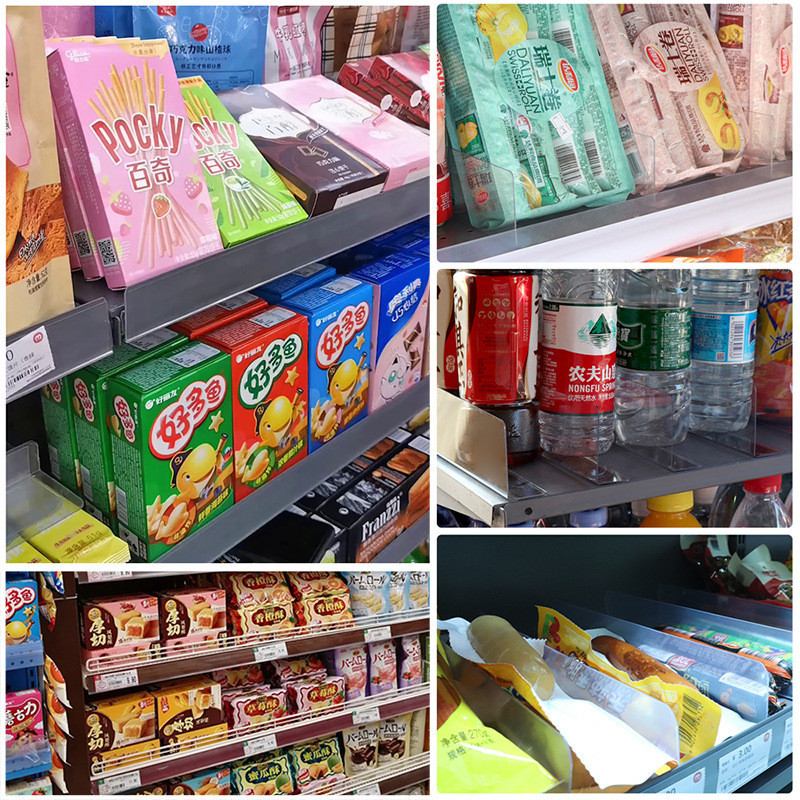 Supermarket Shelf Partition Transparent PVC Magnetic l-Shaped Magnetic ...