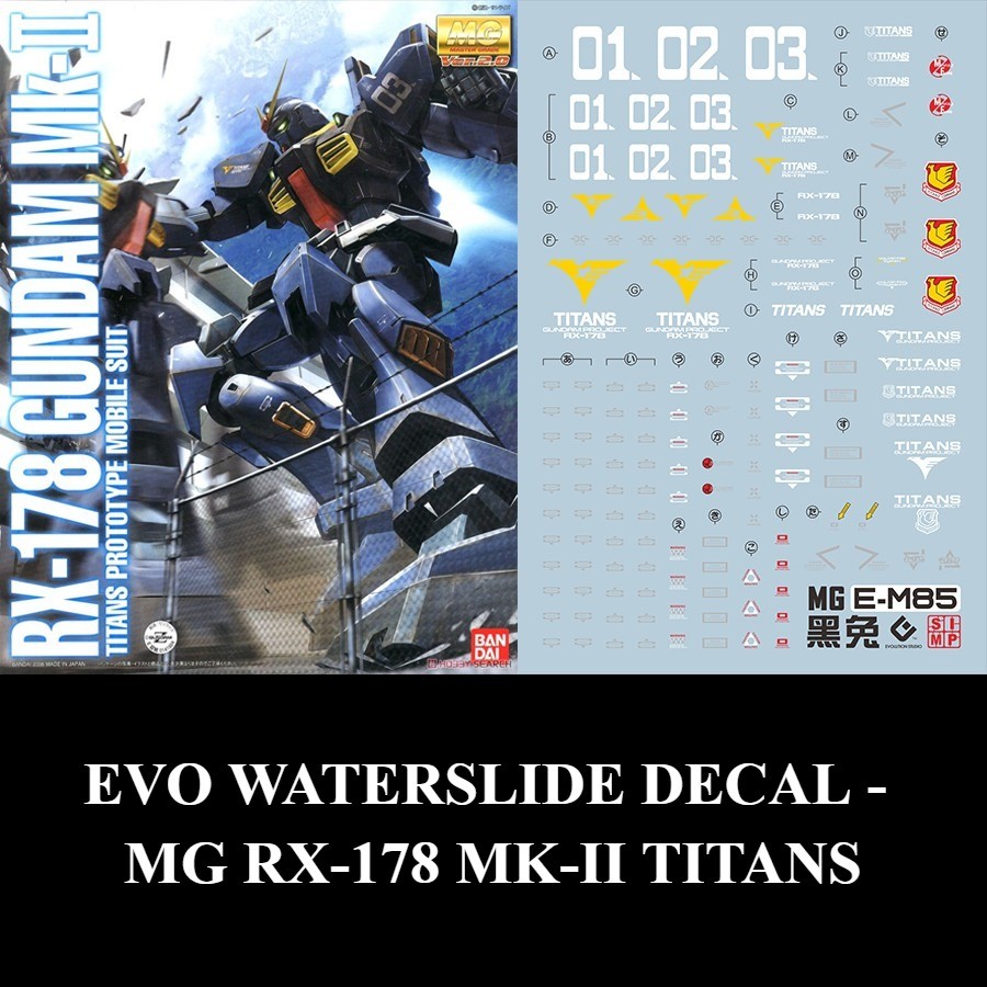 [EVO] Waterslide Decal - [MG85] MG 1/100 RX-178 Mk-II Titans ...