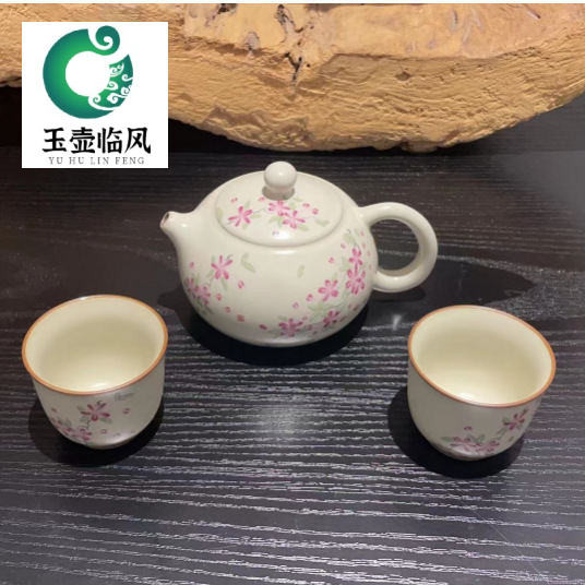 [One pot of tea] Retro Ru kiln open-piece teapot household Xishi pot ...