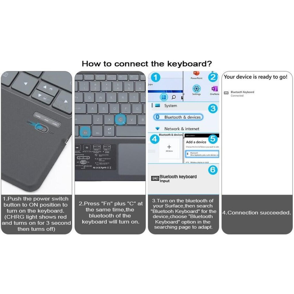 Surface Pro 8 Keyboard Backlight Keyboard for Surface Pro 8/X/9 13 inch ...