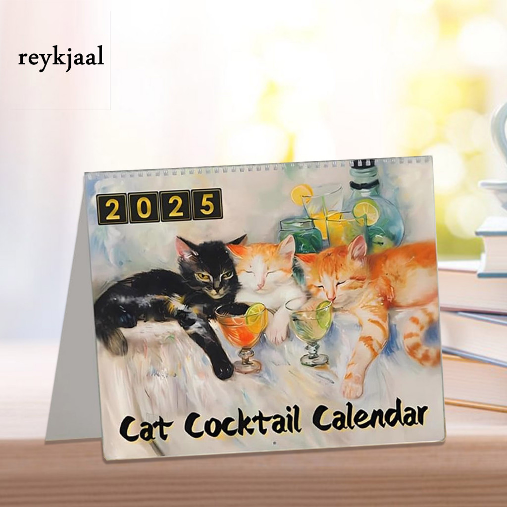 Cat Themed Calendar Cat and Cocktail Calendar 2025 Cat Cocktails ...