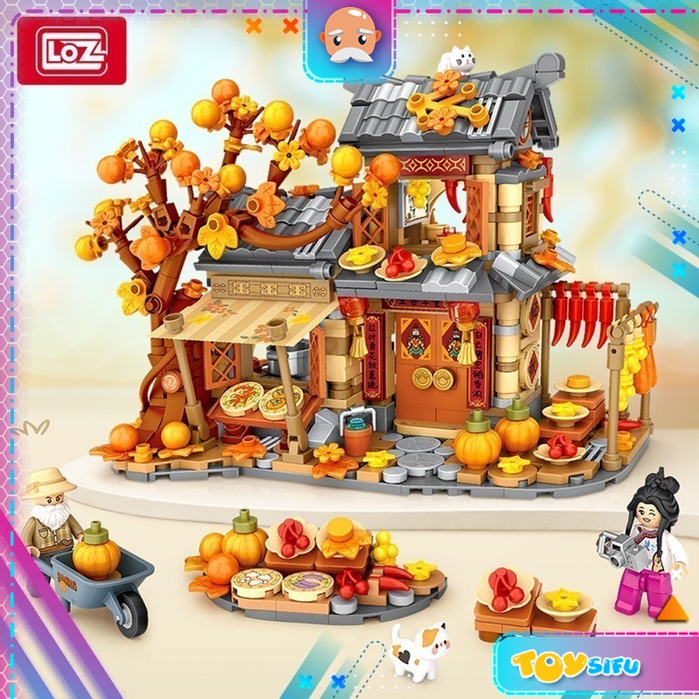 LOZ IDEAS Mini Block 1379 Tree Autumn House Street View Gift Decoration Building Block Brick Toy ...