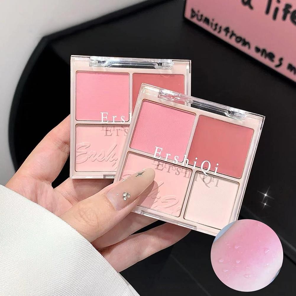 4 Colors Blush Palette Natural Pink Blush Powder Highlight Tint 3d ...