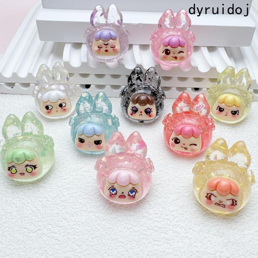 DYRUIDOJ 10pcs Jewelry Doll Desktop Ornaments, Rabbit Girl Sparkling ...