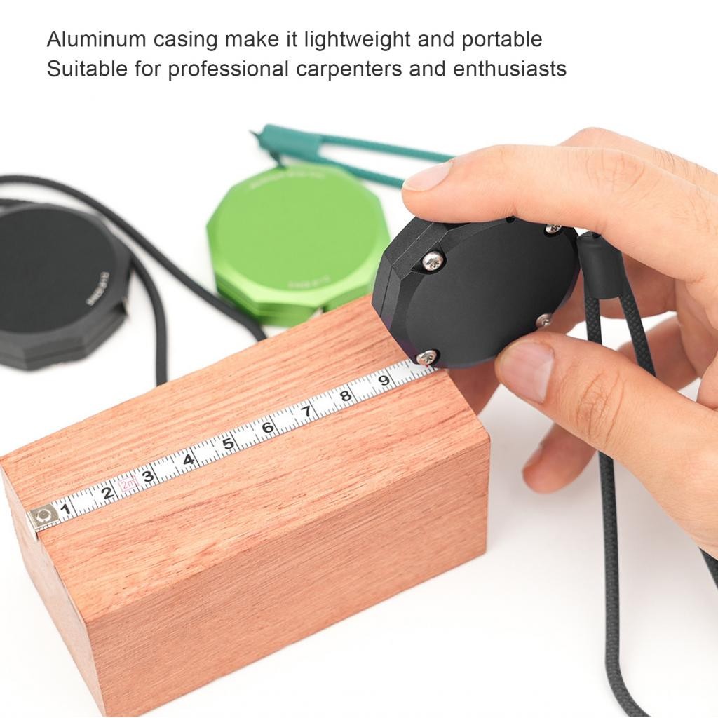 Superparis Aluminium Alloy Small Tape Measure Full Metal Spring Steel ...