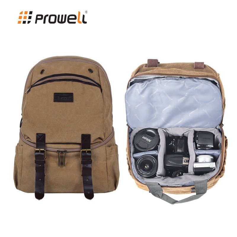 Beg kamera Pulewei, beg kamera profesional beg belakang, kanvas luaran ...