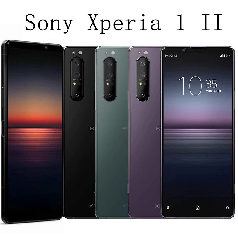 Unlocked Original Sony Xperia 1 II 1ii 5G Mobile Phone 6.5'' 8GB+128GB ...