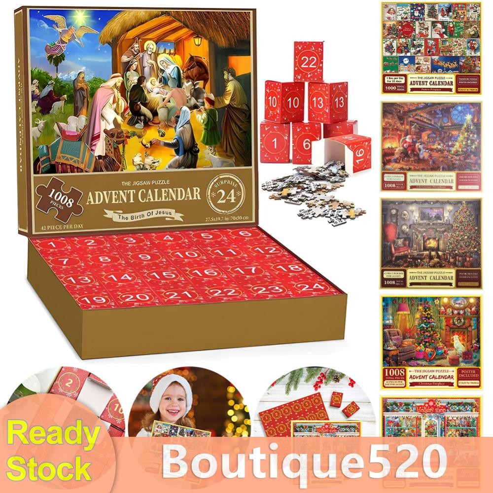 Christmas Puzzle Advent Calendar Decoration 2024 Home Xmas 1008 Pieces ...