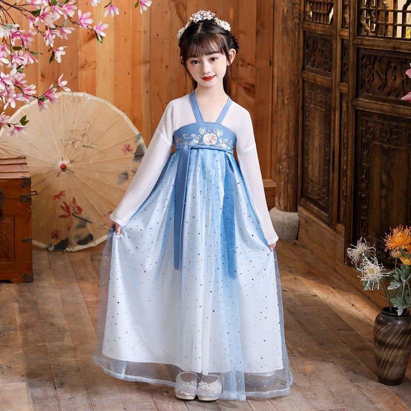 Children Hanfu Ancient Fairy Children Hanfu Girl Ancient Tang Dress ...