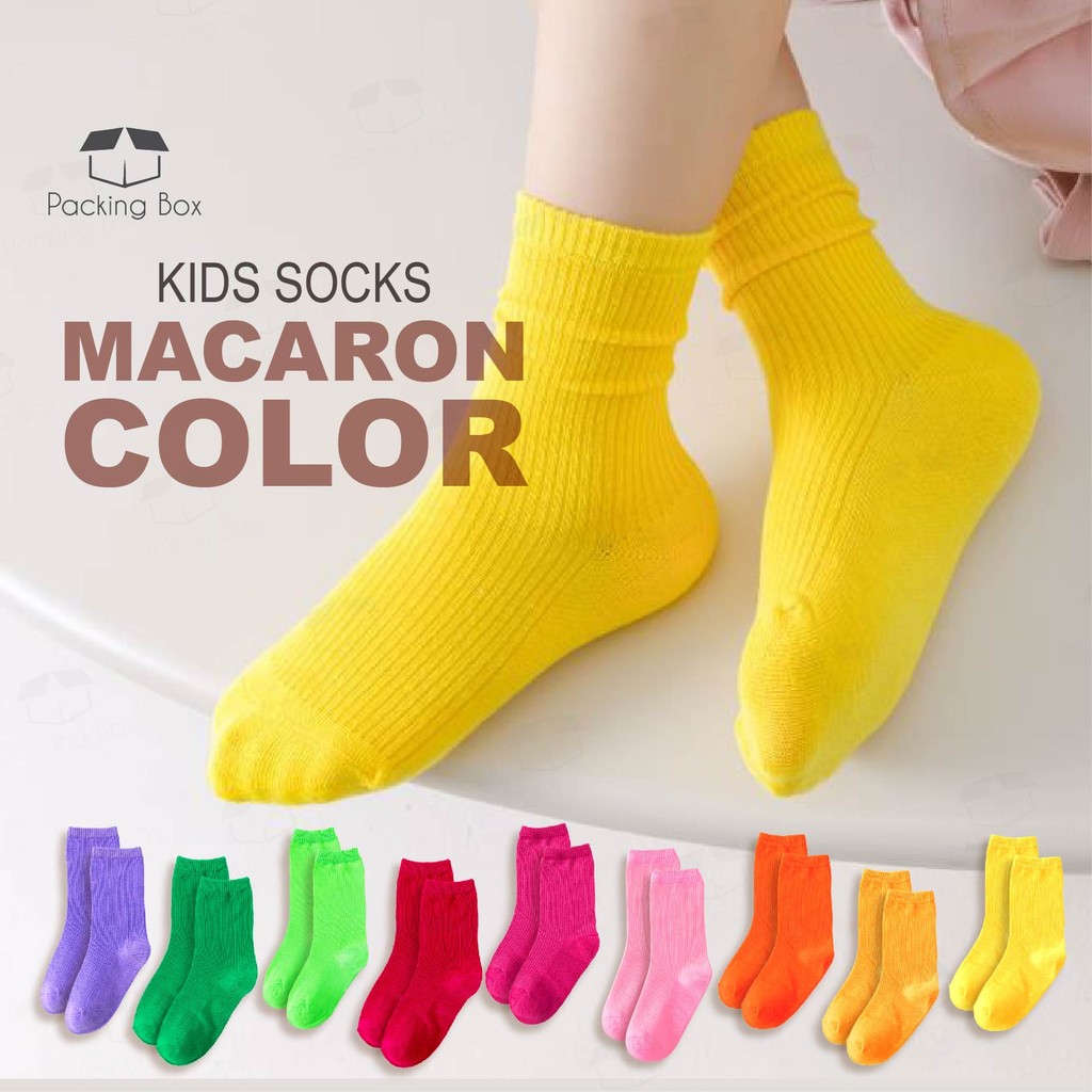 PKB Candy Color Fashion Baby Socks Cute Kids Socks Boys Girls Soft ...