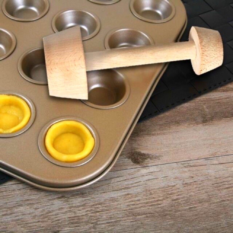 Penekan Kuih Tart Kayu Acuan Kayu Tart Penekan WOODEN TART PRESSE ...
