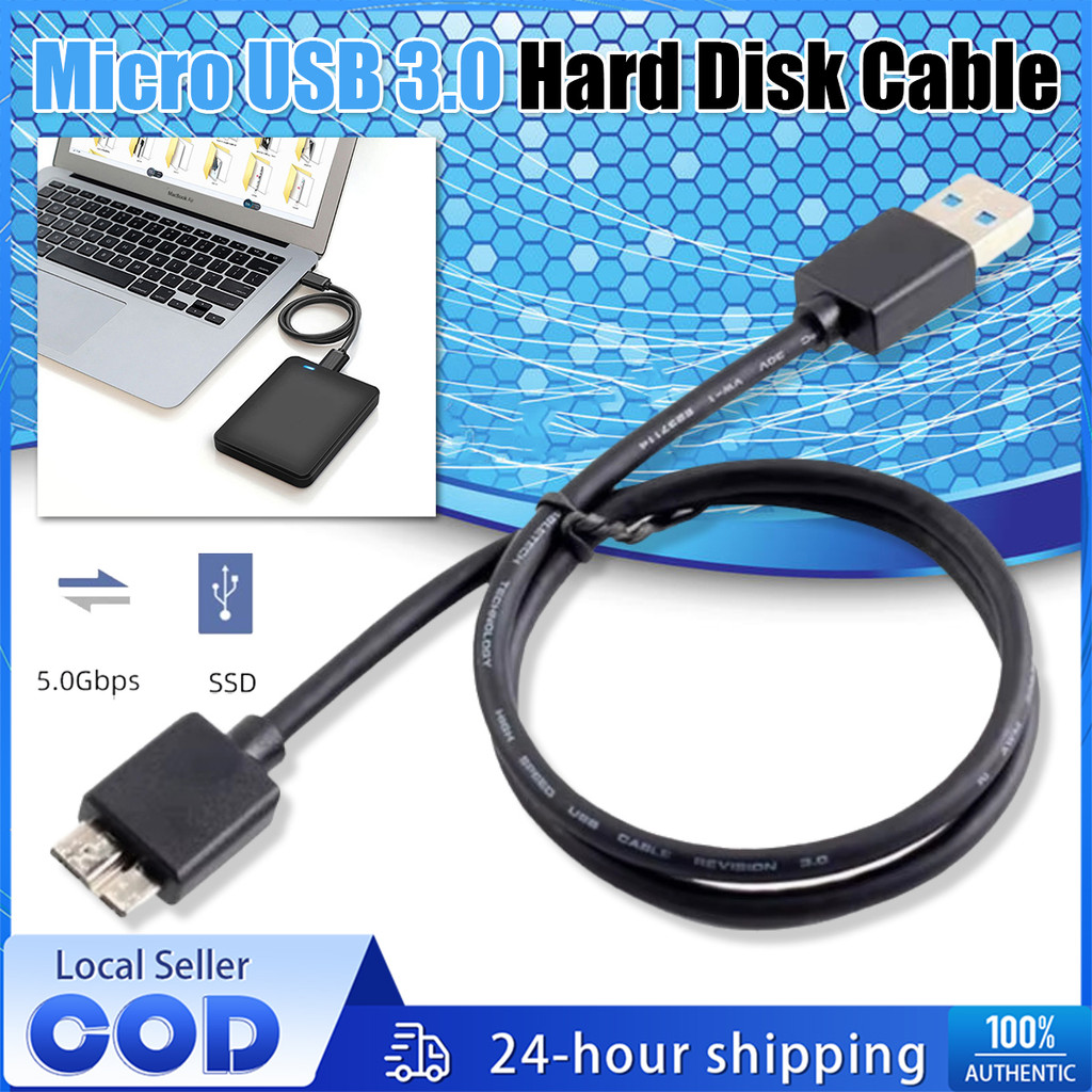 Usb Micro B Cable 5Gbp High Speed Hard Disk Data Cable USB 3.0 To Micro B Adapter For External ...