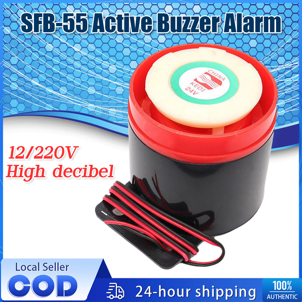 1 Pack High Decibel Alarm Buzzer DC 12V 120dB Piezo Electronic Buzzer ...