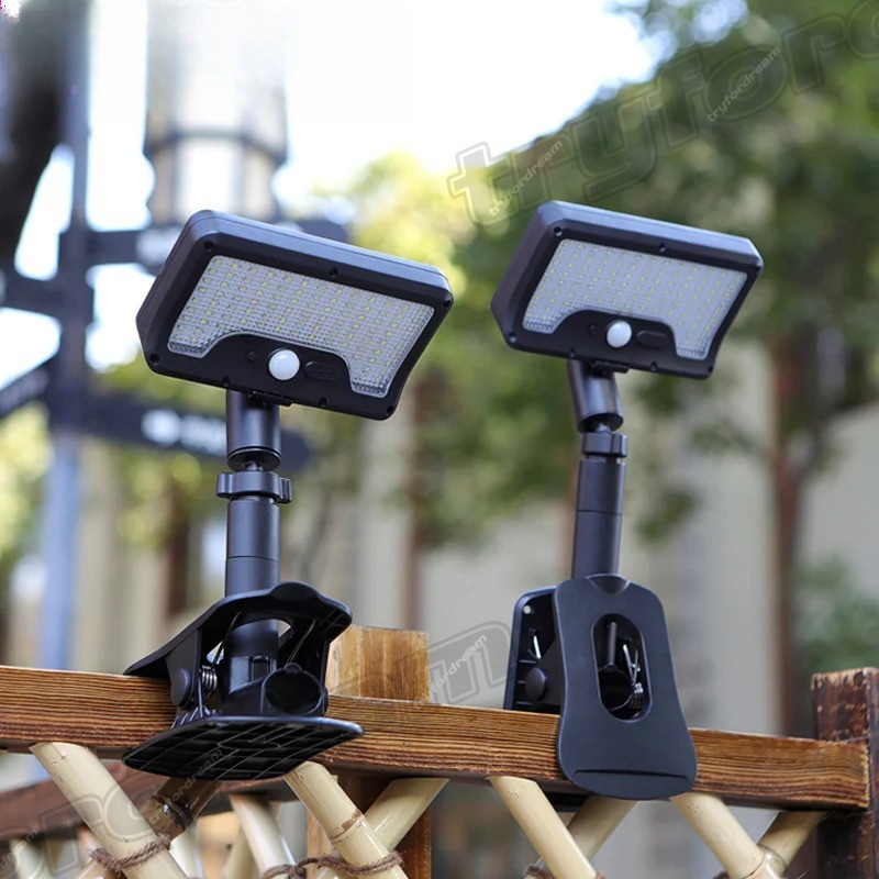 Clip On Solar Lights Outdoor with Motion Sensor - 92 LEDs 600LM Solar ...