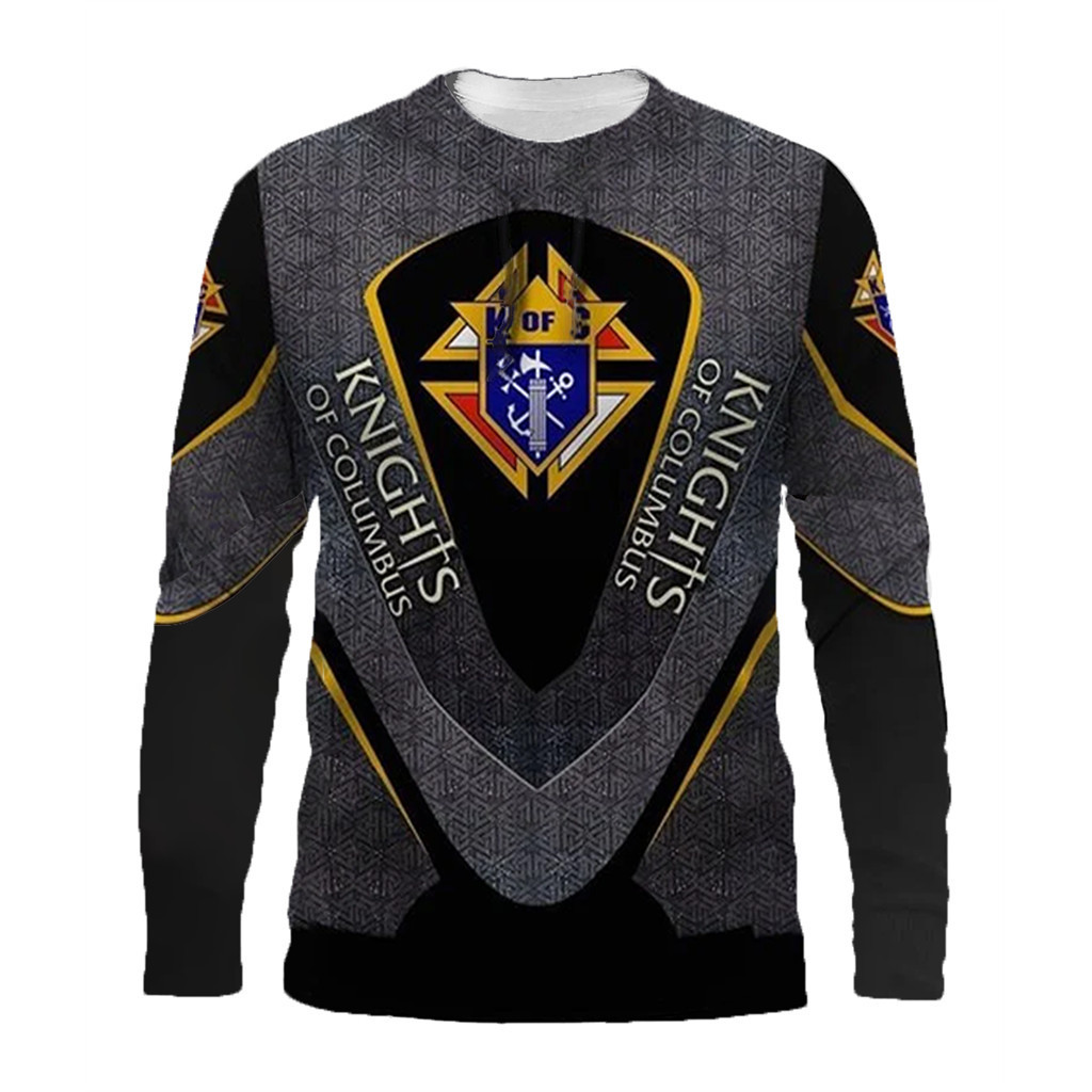 Full sublimation Men's T-shirts 2025 Knights Of Columbus Men's Long ...