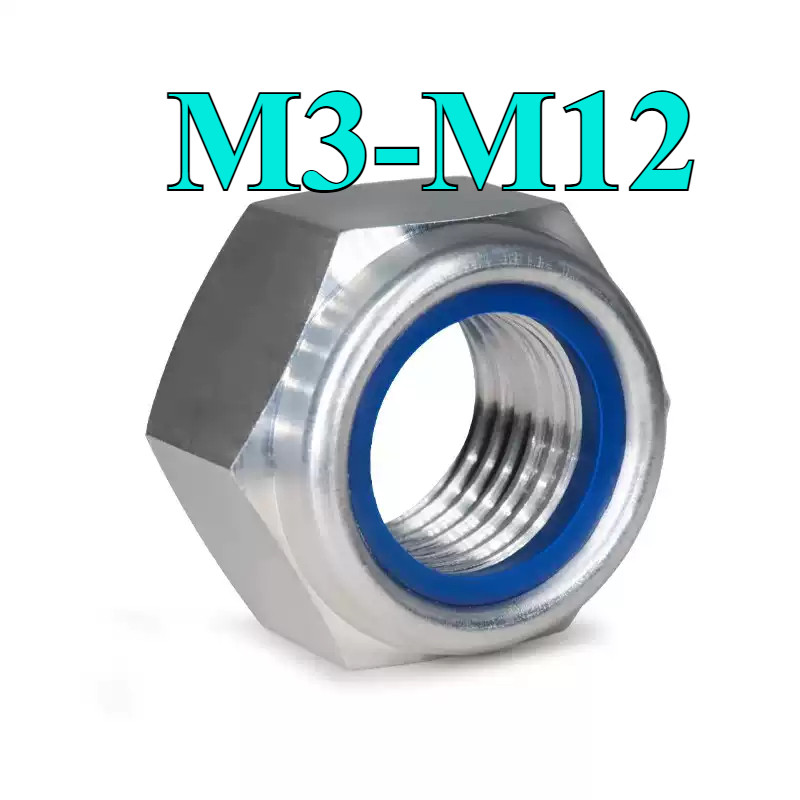 (((LXY) Benang terbalikHexagon Nylon Locknut/Stainless Steel 304 Rubber ...