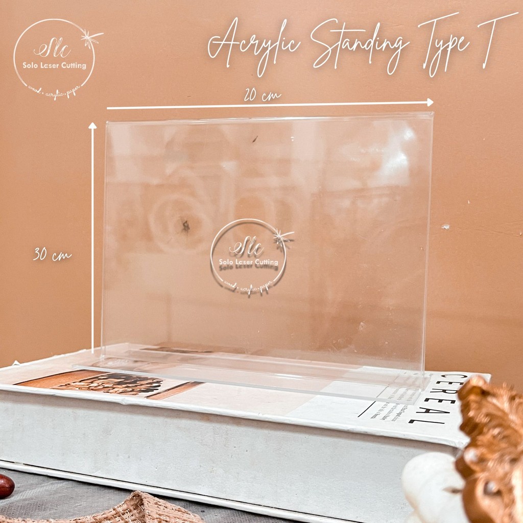 LANDSCAPE ACRYLIC BROSUR HOLDER ACRYLIC BROSUR STANDING QRIS / BROSUR ...