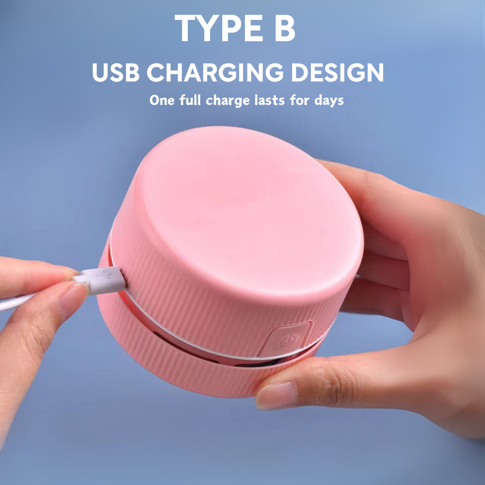 Mini Desktop Vacuum Portable Keyboard Table Cleaner Wireless Dust ...