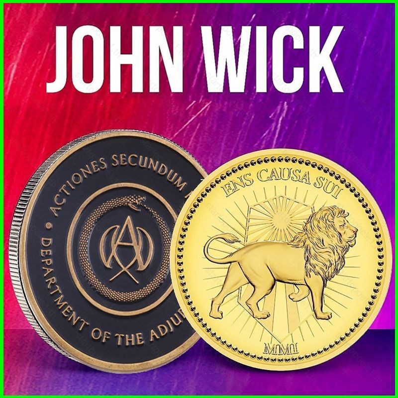 ST1 John Wick Continental Hotel Coin Cosplay Keanu Reeves Referee Metal ...