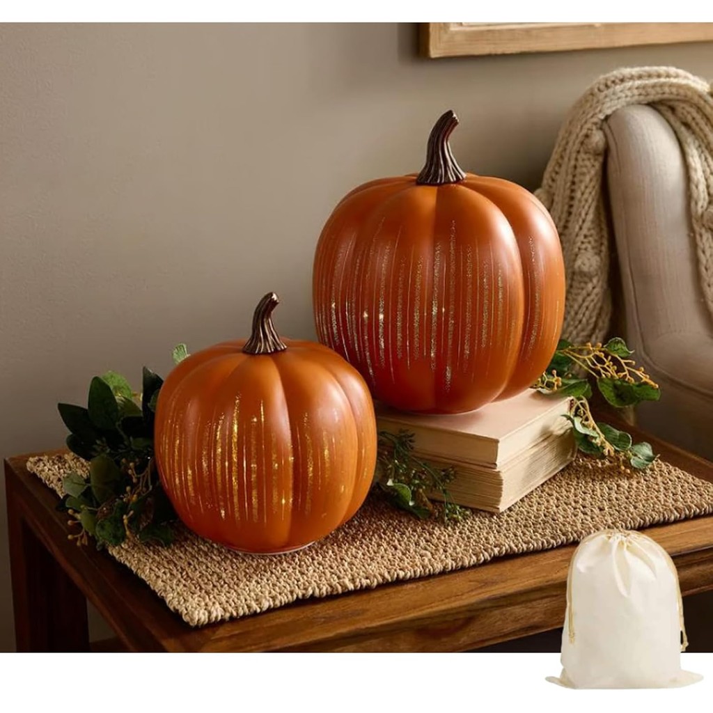 Halloween Decoration Starry Night Pumpkins, Light Up Pumpkins, Twinkle ...