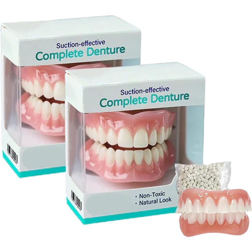 Suction-fit Complete Denture, Silicone Full Denture Set ...
