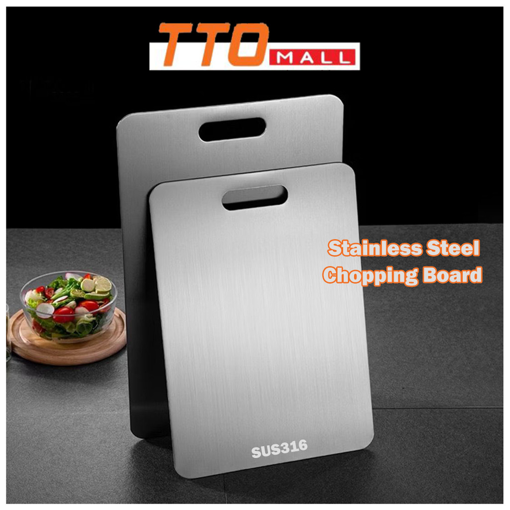 [TTO] 316 Stainless Steel Double Sides Cutting Board for Kitchen Use ...