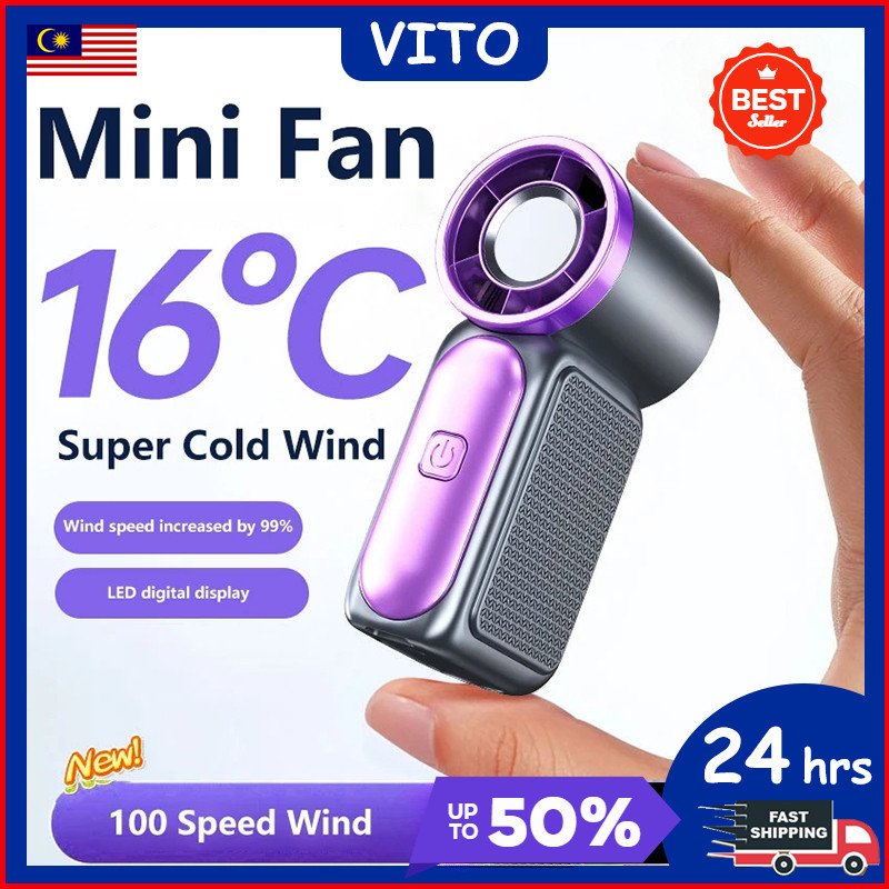 Smallest Fan (2026 New) Portable Mini Handheld Fan 3.5-inch 16900 RPM ...