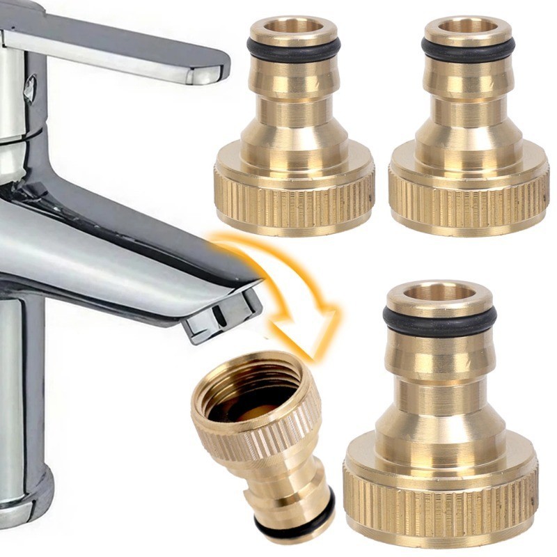 Universal Kitchen All Copper Faucet Quick Connector 4/6 Points Thread ...