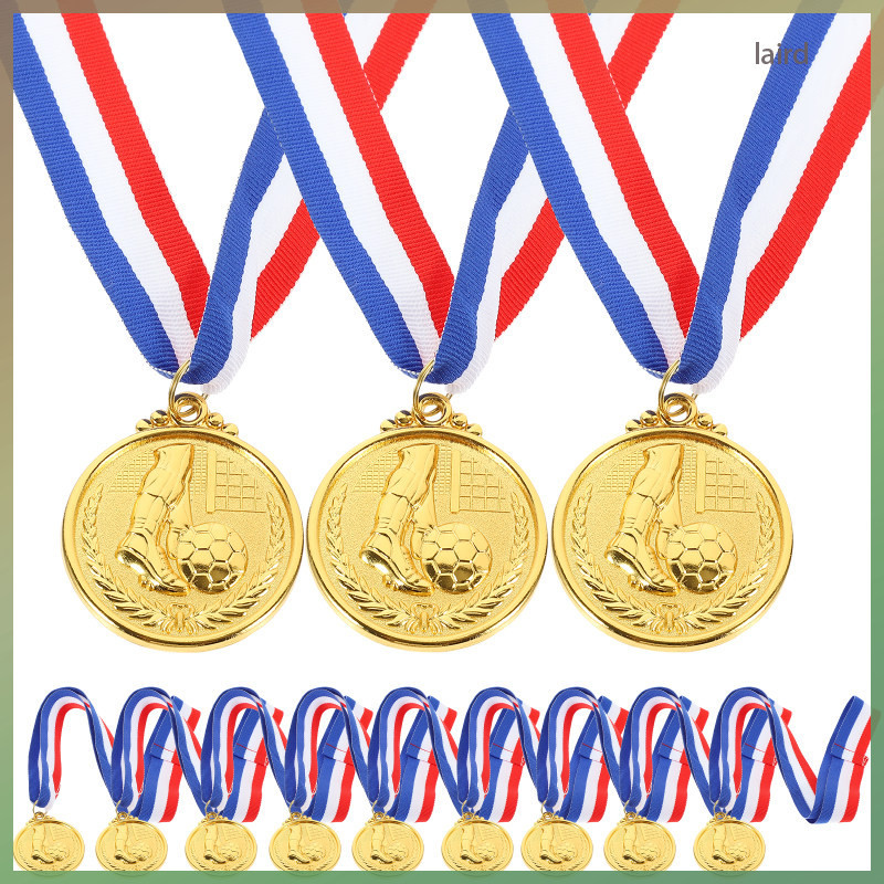 12 Pcs Football Cup Medal Trophy Award Medals Gold Winner 2nd Place ...