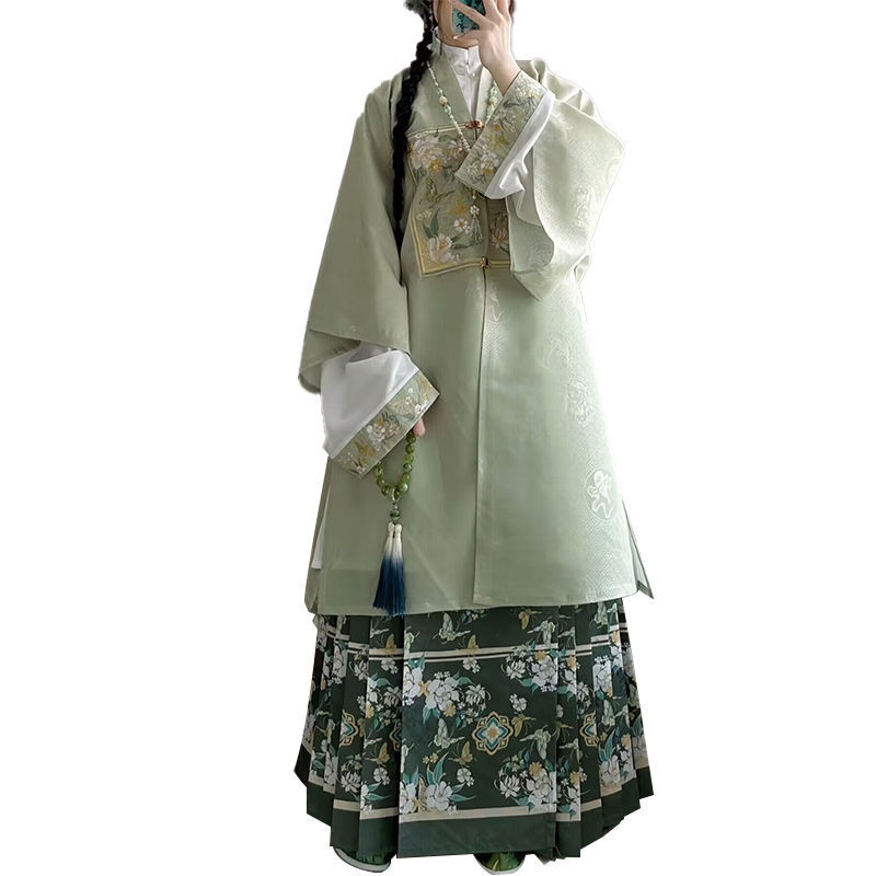 Ming Made Hanfu Women 2025 New Flower Collar Half-Arm Stand-up Collar ...