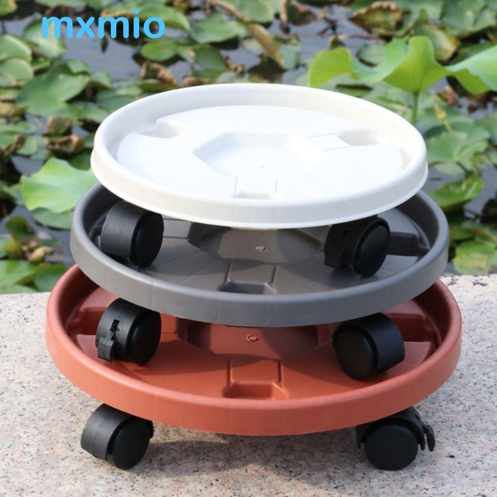 MXMIO Mobile Flower Pot Stand, Heavy Duty Movable Flower Pot Wheels ...
