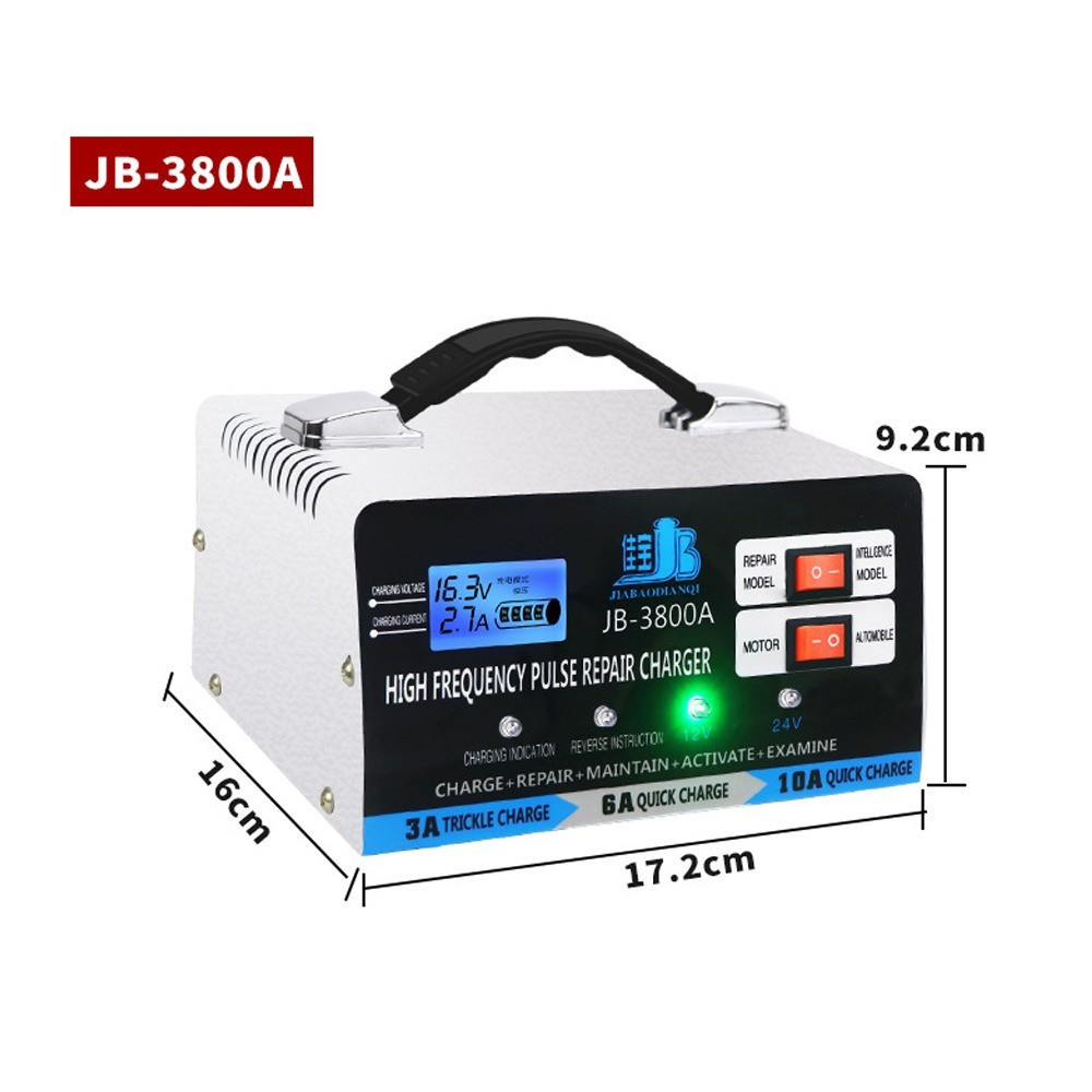 800A Car Charger 12V24V Universal Truck Car Pengecas Bateri 3Pin Plug ...