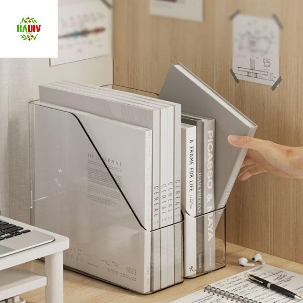 RADIV Desk File Folder, Transparent Acrylic File Storage Box, Multi ...