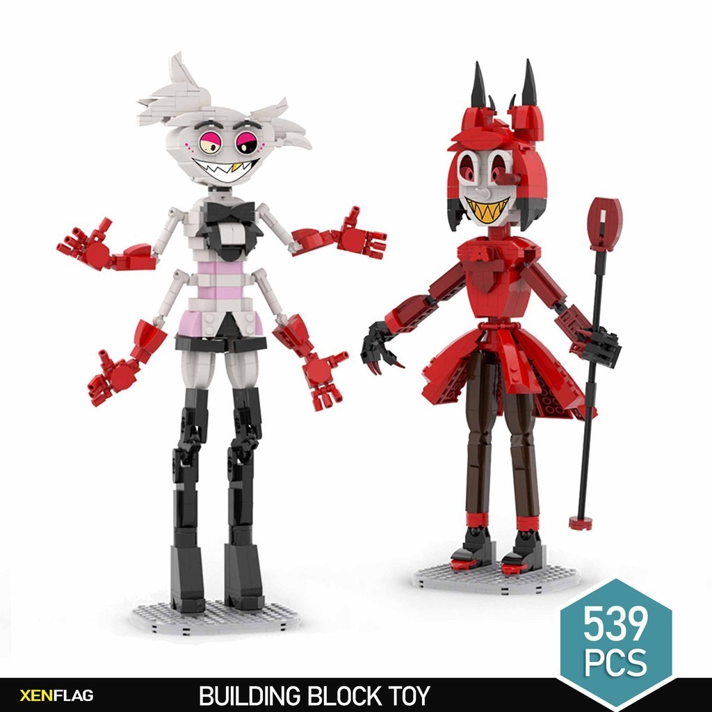 MOC Hazbin Hotel Angel Dust Alastor Building Block Children's DIY ...