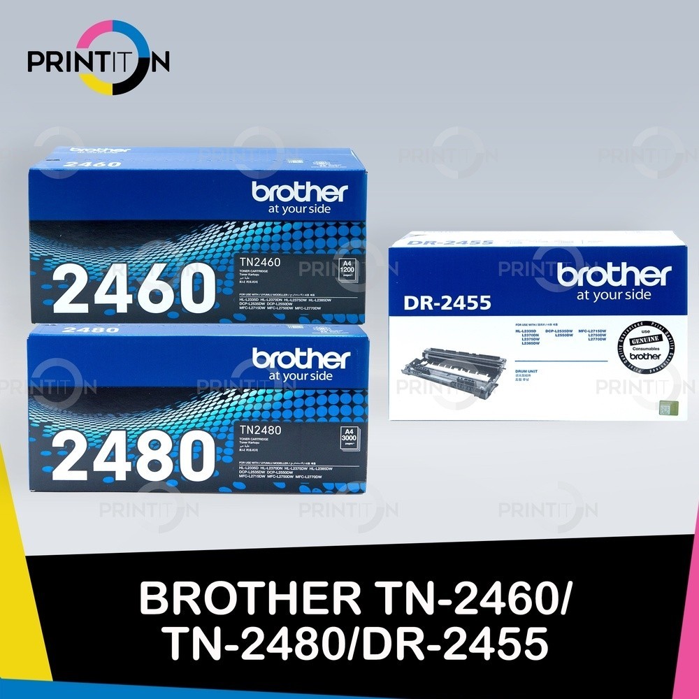 100% ORIGINAL BROTHER TN-2480 / TN2460 Toner Cartridge L2370DW L2385DW ...