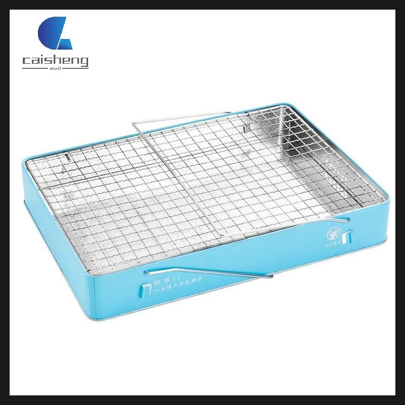 Metal Charcoal Grill Portable Barbecue Rack Hibachi Stove Top Outdoor ...