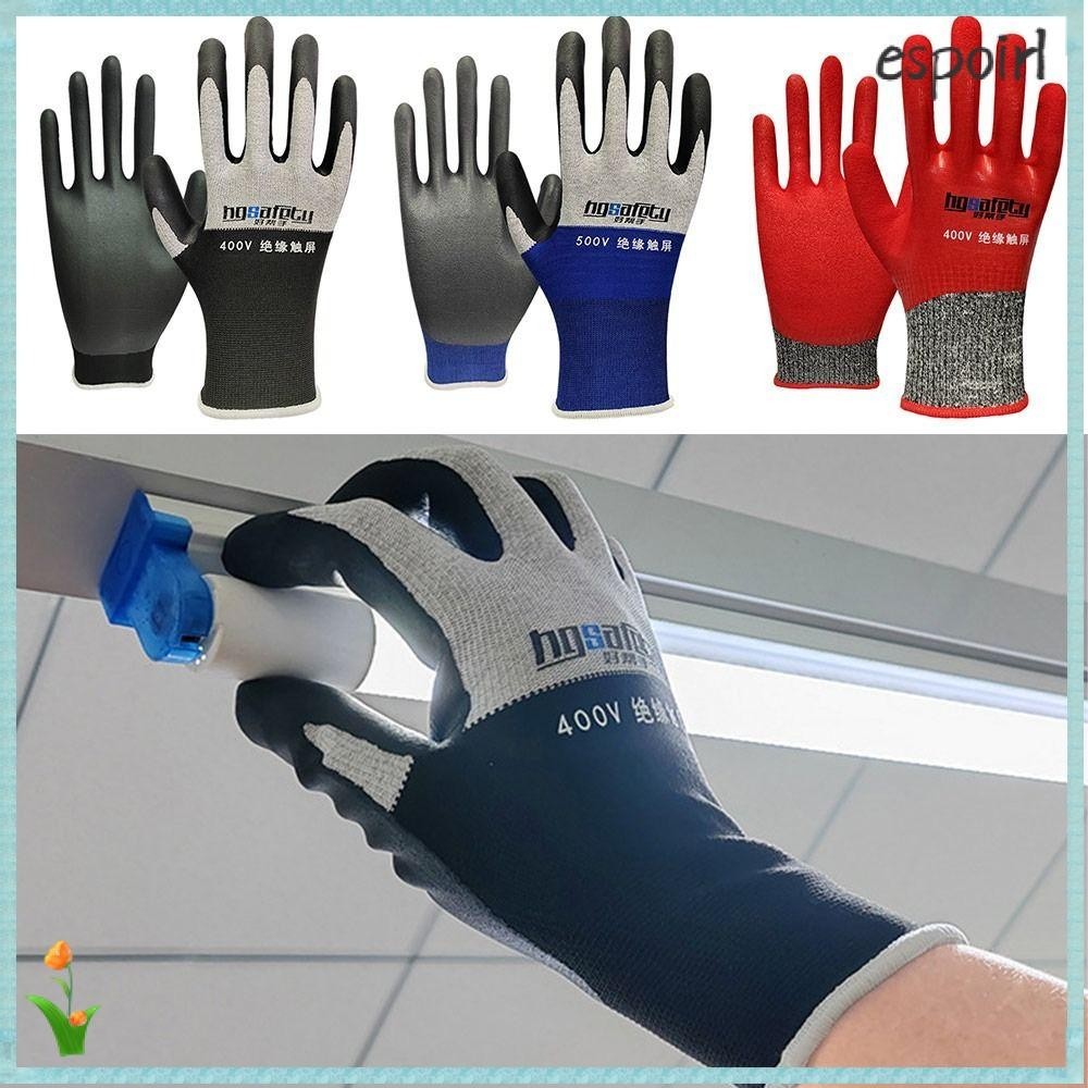 ESPOIR Electrician Insulating Gloves, Nitrile Withstanding Voltage 400V ...